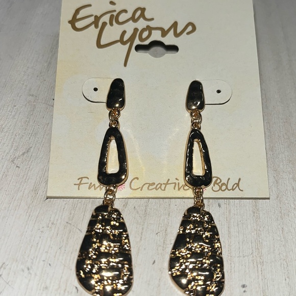 Erica Lyons | Jewelry | New Erica Lyons Gold Tone Earrings | Poshmark